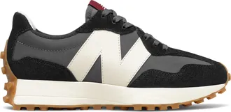 New Balance Sneaker NEW BALANCE 327, Damen, Gr. 36,5, schwarz (schwarz, grau), Leder, Synthetik, Schuhe Sneaker, mit Gummilaufsohle, f&uuml;r Erwachsene, Topseller