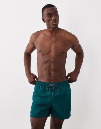 Paul Smith Badeshorts in Gr&uuml;n mit Zebra-Logo