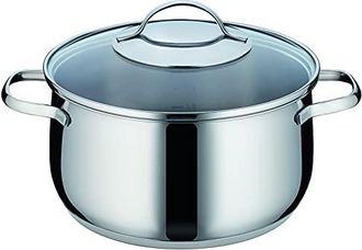 Kelomat 1802-317, Fleischtopf, Durchmesser 20cm, Inhalt 3,1 Liter, mit Deckel, TORRANO, Edelstahl, Kochtopf