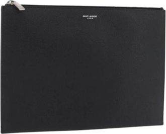 Saint Laurent Sac pochette vintage Pre-owned - Femme - Pre-owned - Noir - Taille: ONE Size