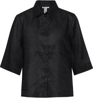 Street One Offic_LS Solid T-Shirt Col Blo, Noir, 42 Femme