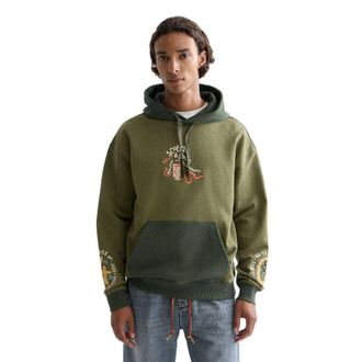 Scotch & Soda Herren 40th Anniversary Embroidered Relaxed Fit Hooded Sweatshirt Kapuzenpullover, Olivine 250, L
