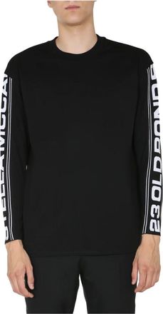 Stella McCartney Homme, Tops, Noir, Taille: XS Logo Tape Long Sleeve Top