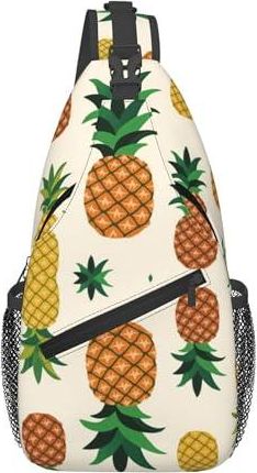 Generic Casual Sacoche Bandouliere Art de lananas Sac Bandouli&egrave;re Multifonction Sac Poitrine pour Randonn&eacute;e Homme Femme