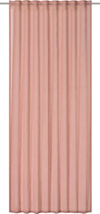 Elbersdrucke Gardine mit verdeckten Schlaufen Air 14 rosa halbtransparent 255x140cm 201838 Vorhang für das Wohnzimmer Schlafzimmer Küche Flur Kinderzimmer