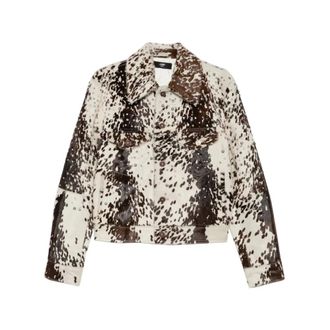Amiri Veste Trucker orn&eacute;e en cuir de vachette - Homme - Vestes - Multicolore - Taille: 3XL