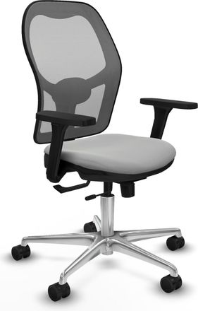 Piqueras y Crespo B&uuml;rostuhl mit 3D-Armlehnen, h&ouml;henverstellbare Lendenwirbelst&uuml;tze, ausgestattet mit Syncro/Traslack und Schaumstoff, Rollen 65 mm, Nylon, Grau/Hellgrau