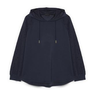 Fiorella Rubino Damen, Sweatshirts & Hoodies, Blau, 2XLGr&ouml;&szlig;e