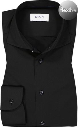 Eton Herren Hemd schwarz