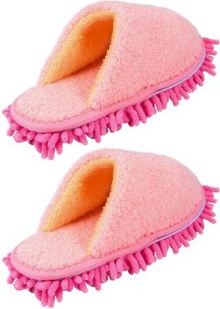 BESPORTBLE LIFKOME Pantoufles Chaudes dInt&eacute;rieur en Tissu Doubl&eacute; Polaire Taille Moyenne Couleur Rose Pantoufles DHiver Confortables et &Eacute;paisses pour Maison pour 