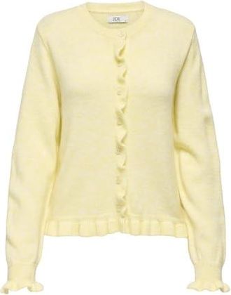 Jacqueline de Yong JdY Jdyletty Letty L/S on Frill Cardigan KNT Noos, Jaune Pastel, XL Femme