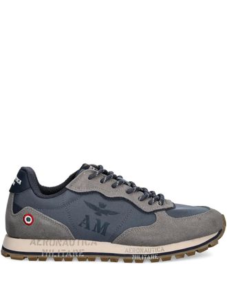 Aeronautica logo-print sneakers - Bleu