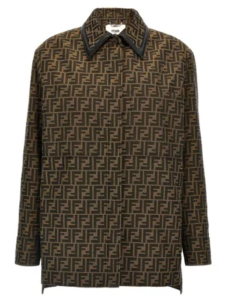 Fendi FF Logo-Jacquard Jacket - Brown