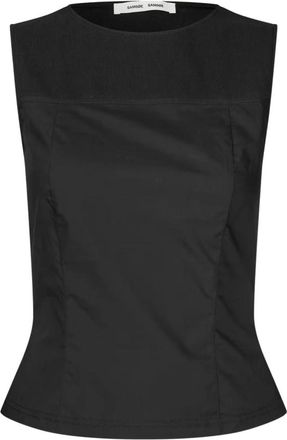 Sams&oslash;e & Sams&oslash;e Femme, Tops, Noir, Taille: 36 FR Hauts sans manches