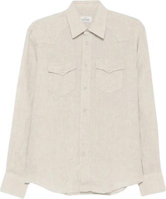 Alessandro Gherardi Homme, Chemises, Beige, Taille: XL Chemise en lin