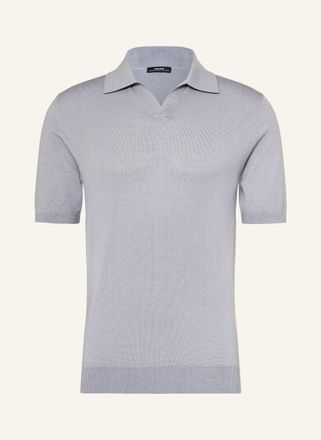 Reiss Reiss Strick-Poloshirt Rook blau