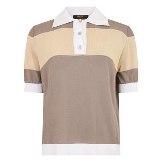Moorer Kaylee Kurzarm-Polo - - Tops - Damen - Mehrfarbig - XS