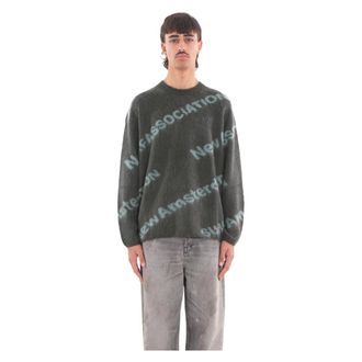 New Amsterdam Surf Association Jacquard-Strick - - Knitwear - Herren - Gr&uuml;n - L