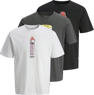 Jack & Jones Jack & Jones T-Shirt-Set Holiday Skull 12294420 Bunt Regular Fit