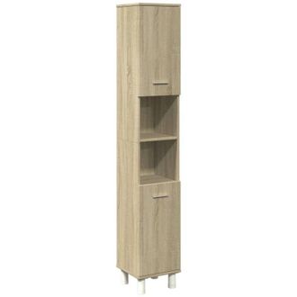 vidaXL Badschrank Sonoma-Eiche 30,5x30x179 cm Holzwerkstoff - Vidaxl