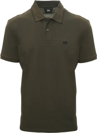 C.P. Company C.p. Company, Homme, Tops, Vert, Taille: S Polo Stretch Piqu&eacute;