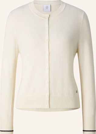 Bogner Schurwoll-Seiden-Strickjacke Azou weiss