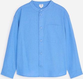 Arket Hemd Aus Leinenmischung -Blau