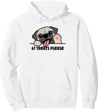 BDAZ 67 Treats Please Lustiger Mops Pullover Hoodie