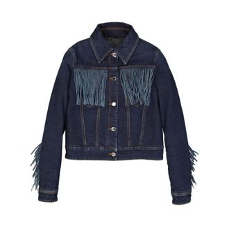 Frankie Morello Veste en jean en coton - Femme - Vestes - Bleu - Taille: 36 FR