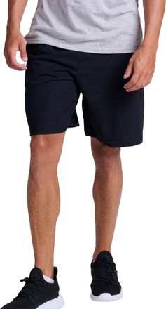 Russell Athletic Herren-Shorts aus Baumwolle mit Taschen, lockere Passform, 22,9 cm, Verstellbarer elastischer Bund, Größen S-4X, Schwarz, 4X-Groß