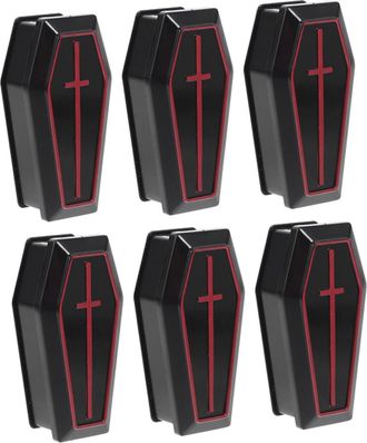 Cabilock 6 Stück Box Sarg Box Modell Halloween Schmuckschatullen Sarg Geschenkboxen Tisch Modelle Schmuckbehälter Party Figur Boxen Ornament Kunststoff