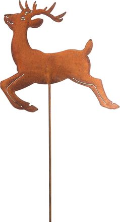 Vosteen Gartenstecker Hirsch 118cm Metall Rost Gartendeko Edelrost