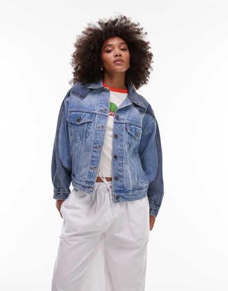 Levi's Veste camionneur en jean &agrave; empi&egrave;cements style ann&eacute;es 90 - Bleu