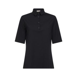 Blanca Vita Polohemd mit Kragenleiste - - Tops - Damen - Schwarzk - S