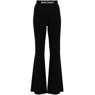 Palm Angels Gestrickte Schlaghose mit Lurex - - Trousers - Damen - Schwarzk - L