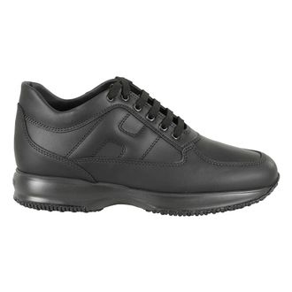 Hogan Schwarze Interaktive Sneakers Leder Runde Spitze - - Shoes - Herren - Schwarzk - 44 1/2 EU