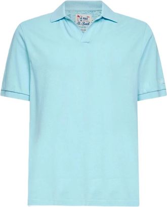 MC2 Saint Barth Homme, Tops, Bleu, Taille: XL Charles Stretch Piquet Polo