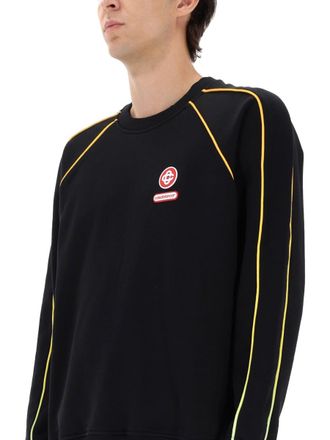 Casablanca Logo-Embroidered Organic Cotton Sweatshirt - Black