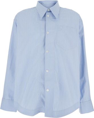 Ami Homme, Chemises, Bleu, Taille: XL Striped Shirt
