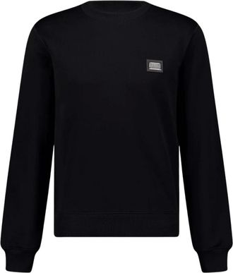 Dolce & Gabbana Homme, Sweatshirts et sweats à capuche, Noir, Taille: S Essentials Jersey SweaT-shirt
