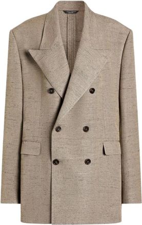 Dolce & Gabbana Femme, Vestes, Beige, Taille: 38 FR Veste Crois&eacute;e Sicilia
