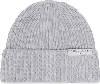 Tommy Jeans M&uuml;tze Tommy Jeans Tjm Linear Logo Beanie AM0AM14865 Hellgrau