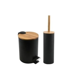 Spirella Treteimer 5L & WC-B&uuml;rste Adonis Mattschwarz im Set