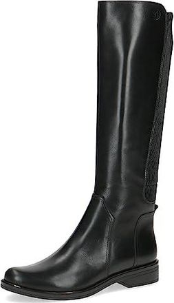 Caprice Bottes hautes pour femme sans talon Airmotion en cuir jusquau genou Largeur G, Noir/comb, 37 EU