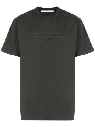 Alexander Wang sweat à logo embossé - Gris