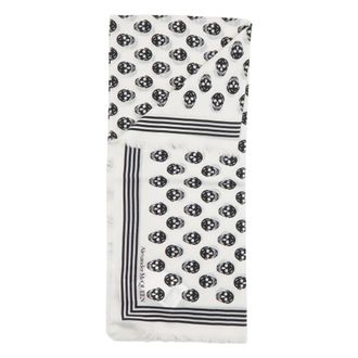 Alexander McQueen Skull Scarf - - Accessories - Damen - Wei&szlig; - ONE SIZE