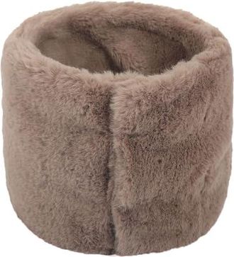 Generic Cache-cou dhiver en peluche - Couleur unie - Coupe-vent - Boutons, &eacute;charpe circulaire - &Eacute;charpe en tricot pour homme, kaki, taille unique