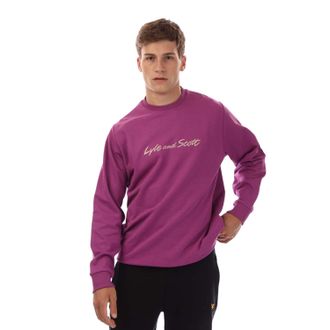 Lyle & Scott Sweatshirt Schrift f&uuml;r Herren (Violett)