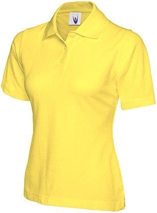 Uneek clothing Polo à manches courtes pour femme Loisirs Décontracté Sport travail - Jaune - S