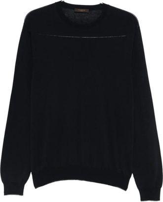 Zanone Homme, Pulls, Noir, Taille: M Pull ras du cou